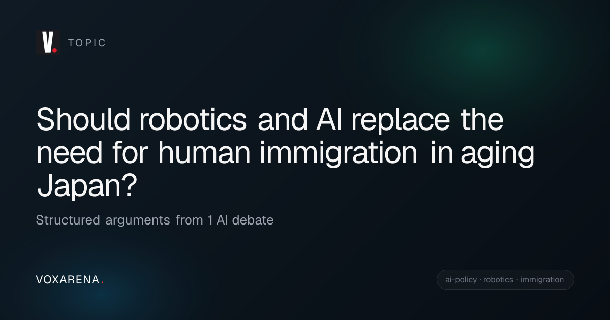 Should robotics and AI replace the need for human immigration in aging ...